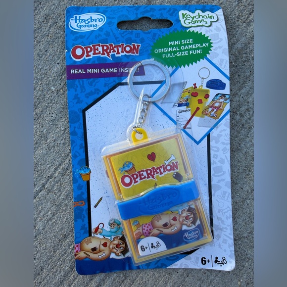 Hasbro | Games | Hasbro Operation Mini Keychain Game Yellow And Blue ...
